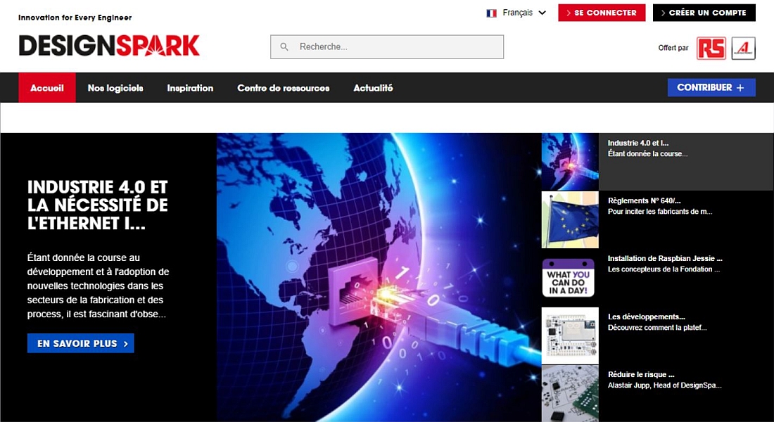 RS lance la version française de sa plate-forme DesignSpark • Actutem
